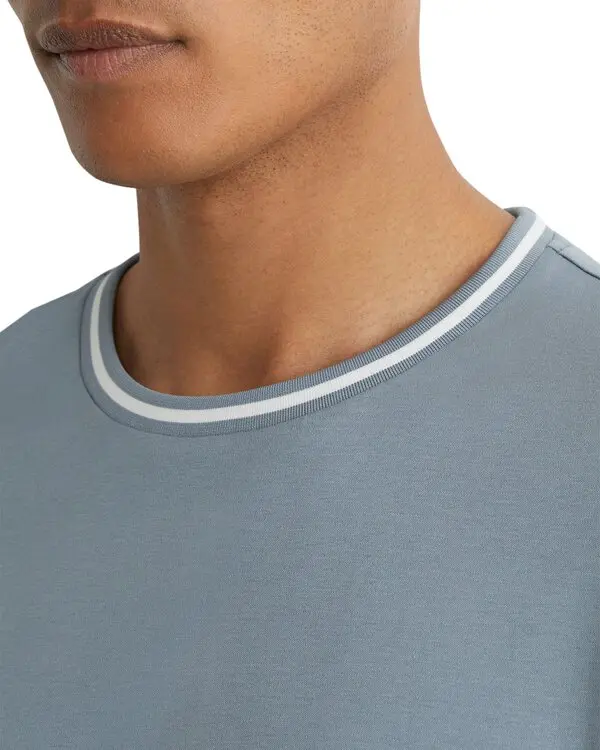 REISS Ainsley Tailored Fit Contrast Tipping Short Sleeve Tee