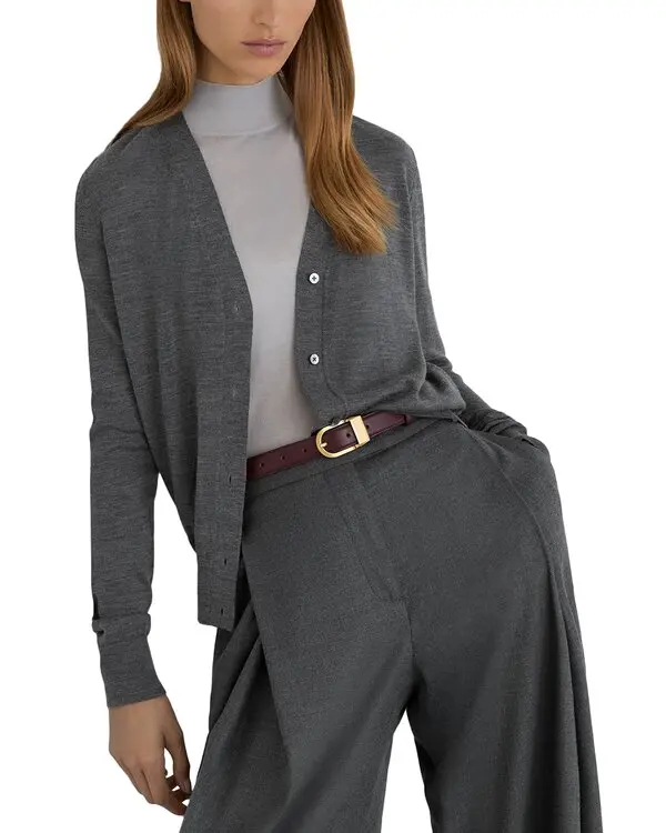 REISS Simi Merino Wool Cardigan