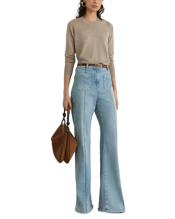 REISS Sadie Merino Wool Crewneck Sweater