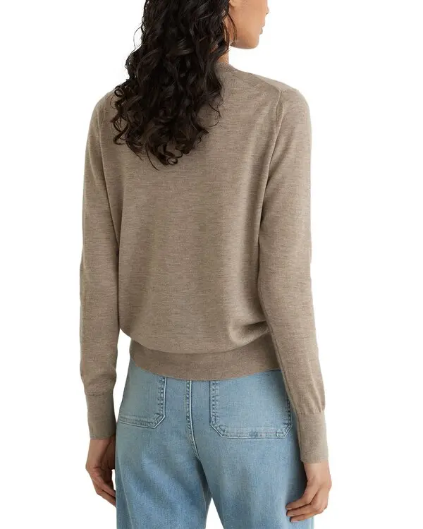 REISS Sadie Merino Wool Crewneck Sweater