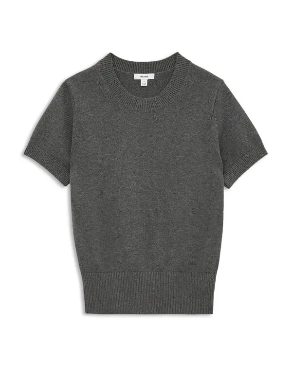 REISS Rita Cotton & Wool Crewneck Sweater