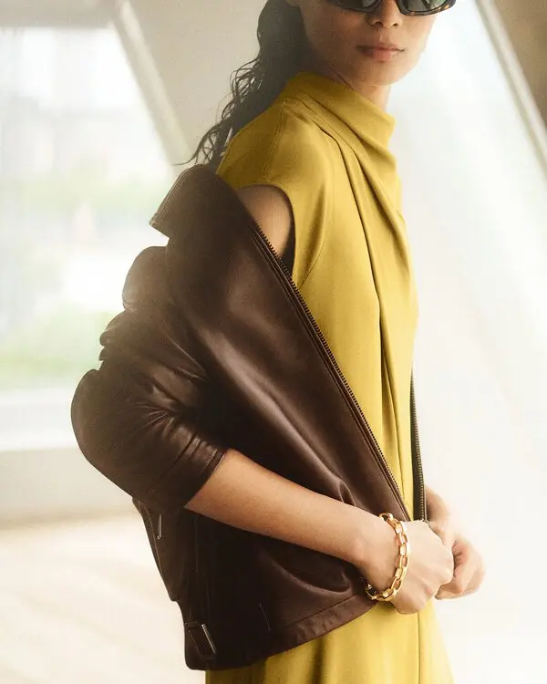 REISS Sorina Leather Jacket