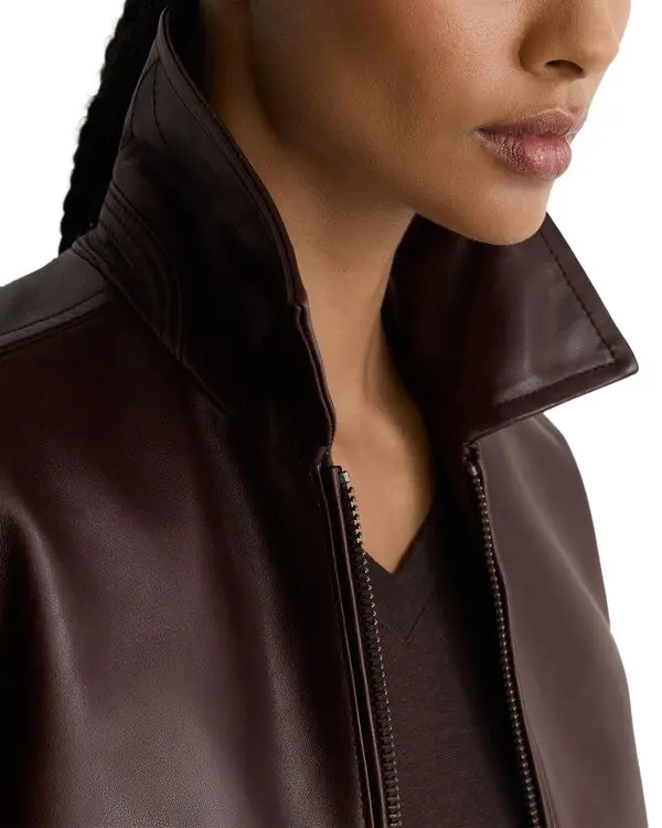 REISS Sorina Leather Jacket