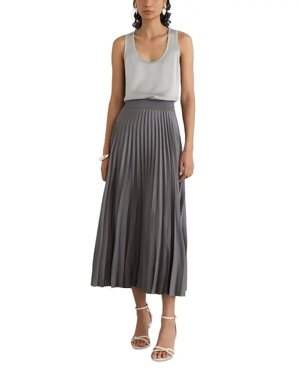 REISS Ruby Silk Blend Sleeveless Top