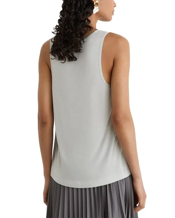 REISS Ruby Silk Blend Sleeveless Top