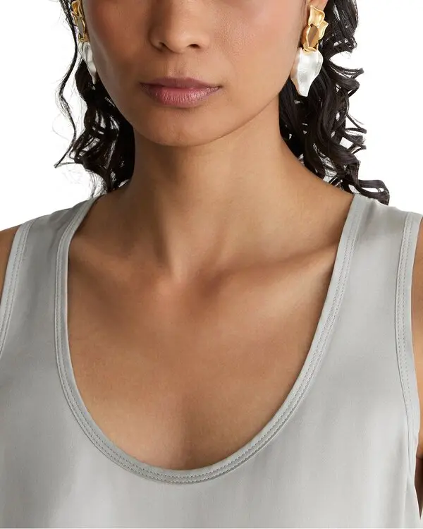 REISS Ruby Silk Blend Sleeveless Top