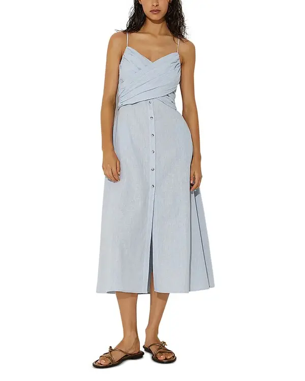 REISS Karlie Beach Dress - Pale Blue
