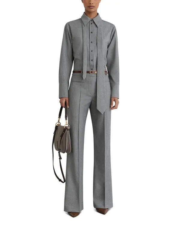REISS Rosaria Neck Tie Shirt