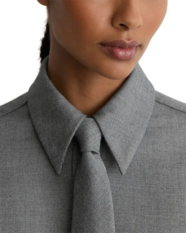 REISS Rosaria Neck Tie Shirt