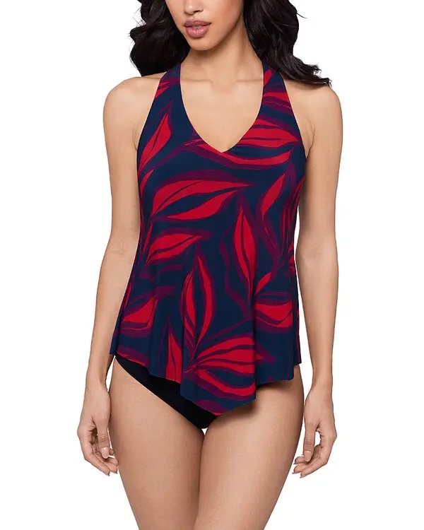 Magicsuit Taylor V Neck Draped Tankini Top - Multi
