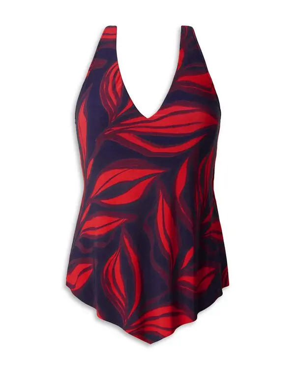 Magicsuit Taylor V Neck Draped Tankini Top - Multi