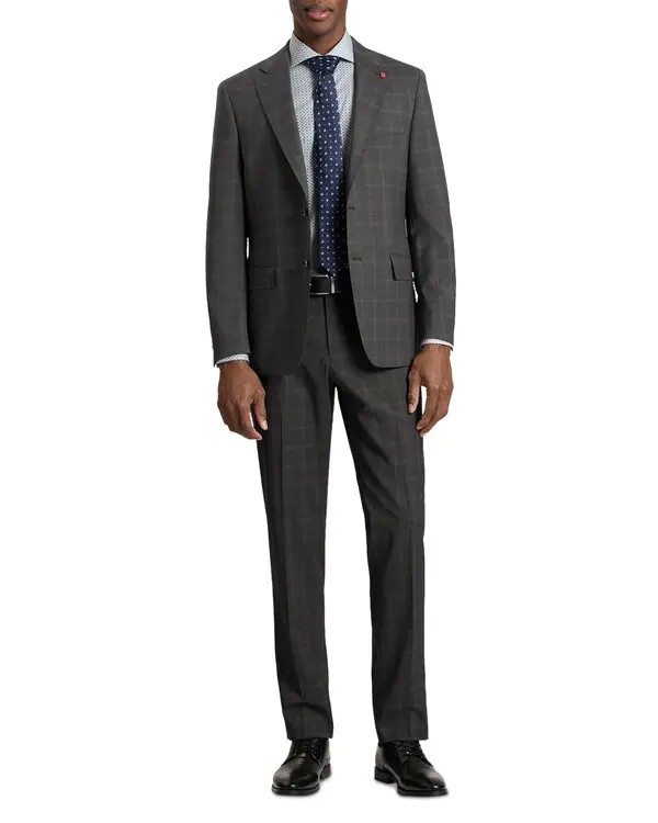 Ted Baker London Modern Fit Windowpane Plaid Suit Pants