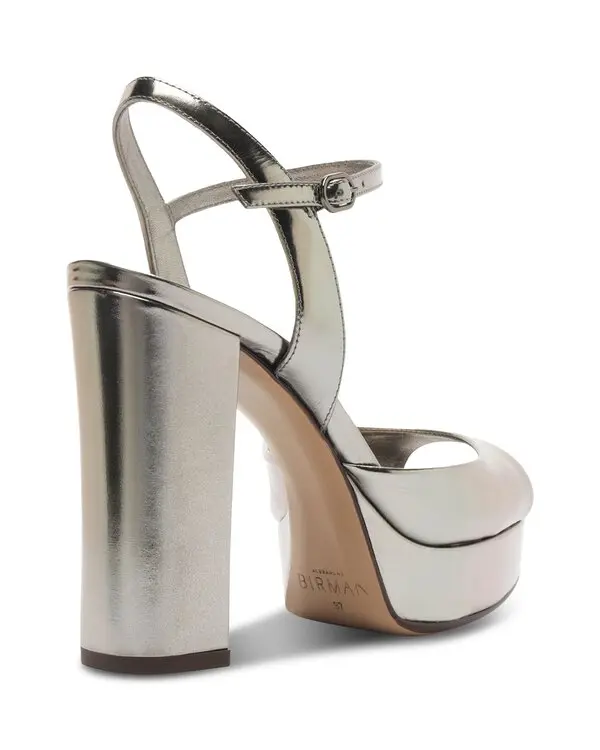 ALEXANDRE BIRMAN Amy Mirrored Leather Platform Sandals