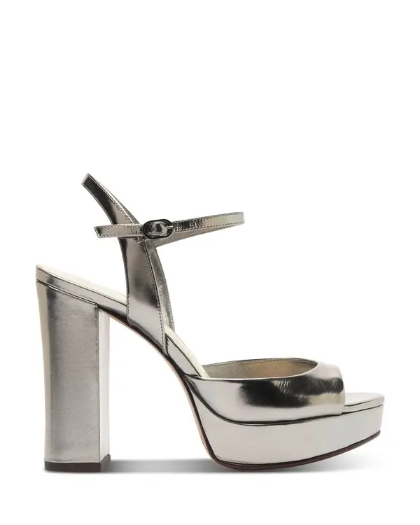 ALEXANDRE BIRMAN Amy Mirrored Leather Platform Sandals