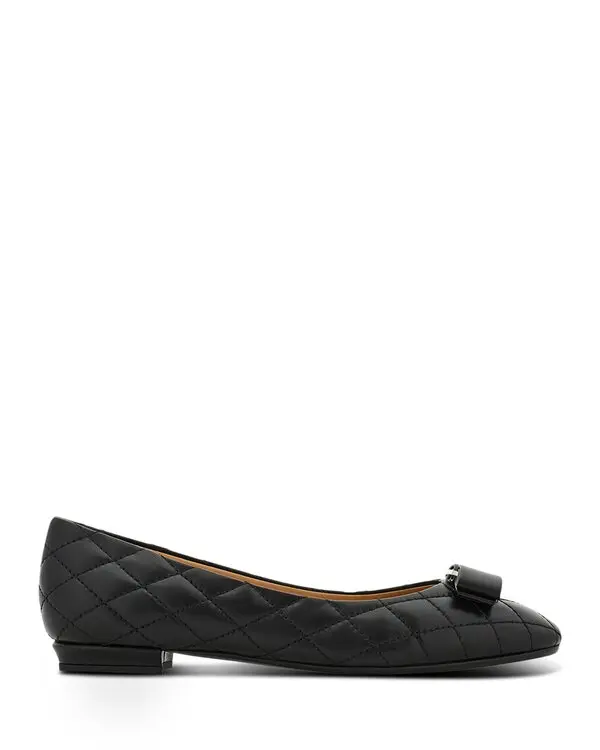 FERRAGAMO Varina Quilted Leather Ballet Flats