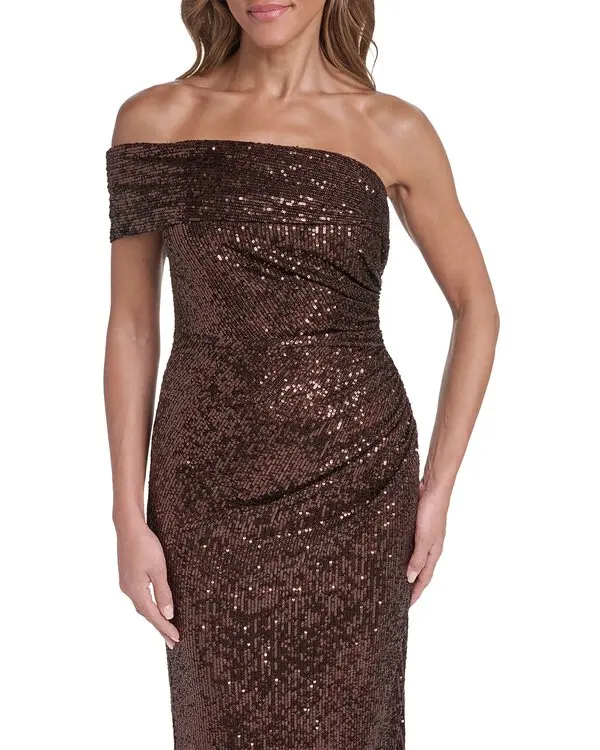 Eliza J Embellished One Shoulder Sheath Dress