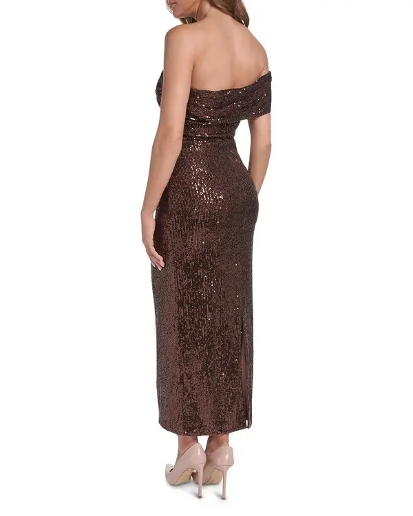 Eliza J Embellished One Shoulder Sheath Dress