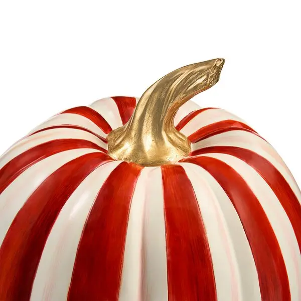 MACKENZIE-CHILDS Paprika Stripe Medium Pumpkin