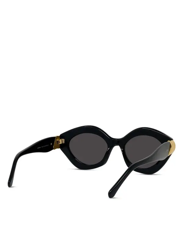 Loewe Geometric Jewel Embellished Sunglasses - Shiny Black/smoke