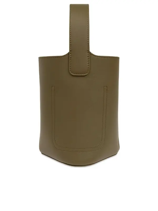 Loewe Smooth Leather Mini Pebble Bucket Bag - Green