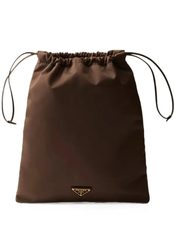 Prada Pouch Wish In Re-nylon - Brown