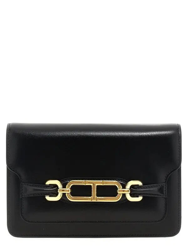 TOM FORD Small Leather Crossbody Bag - Black