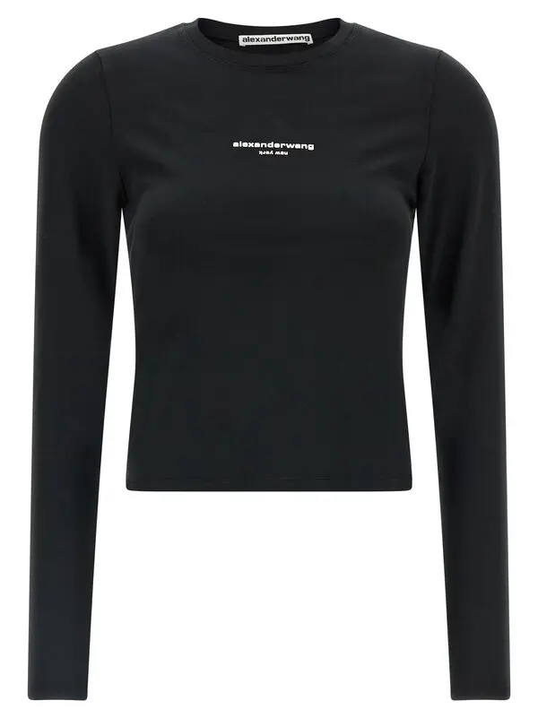 Alexander Wang Ls Tee W/logo Print' T-shirt