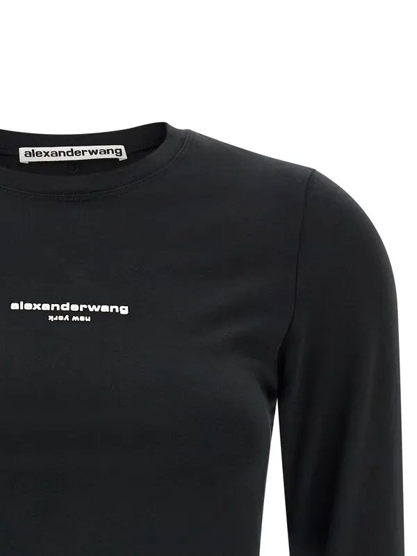 Alexander Wang Ls Tee W/logo Print' T-shirt