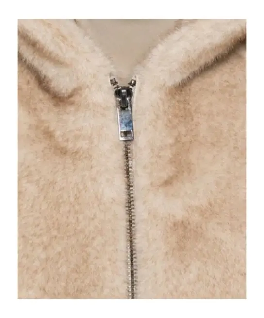 P.a.r.o.s.h Hooded Zip-front Jacket - Beige