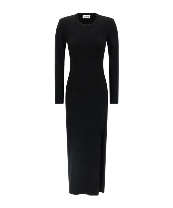 P.a.r.o.s.h Padded-shoulder Midi Dress