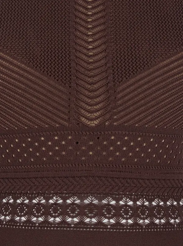 TWINSET Knitted Pattern Top With Back Cutout