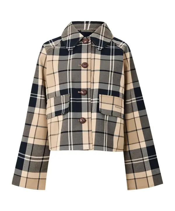 Barbour Delilah Plaid Cropped Jacket