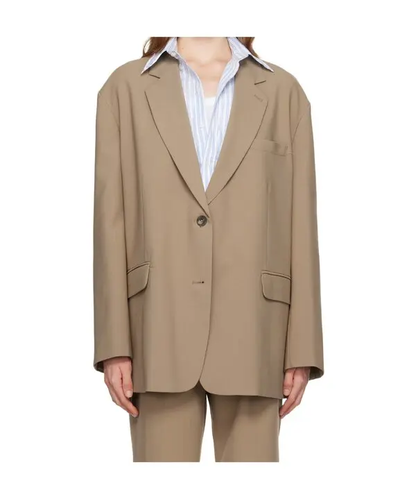 THE FRANKIE SHOP Bea Single-breasted Boxy Blazer