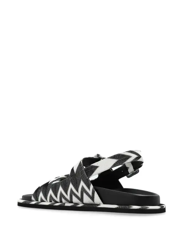 Missoni Zigzag-knit Buckled Sandals