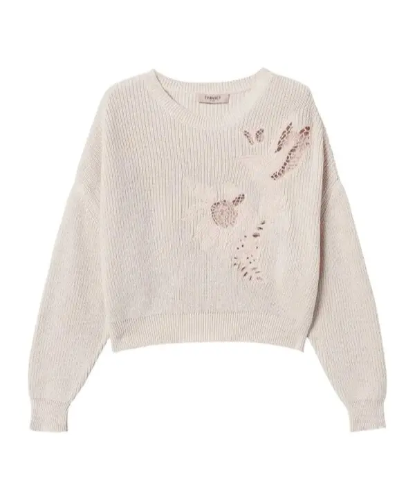 TWINSET Embroidered Jumper - Pink