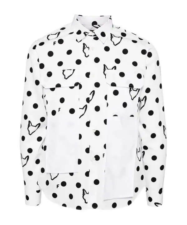 Comme Des Garçons Polka-dots Shirt - White/black