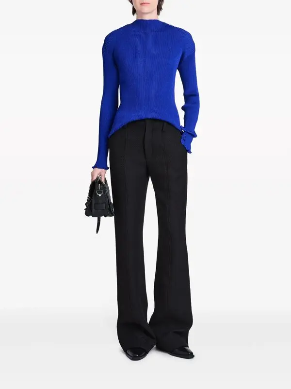 Proenza Schouler Mock-neck Ribbed Sweatshirt