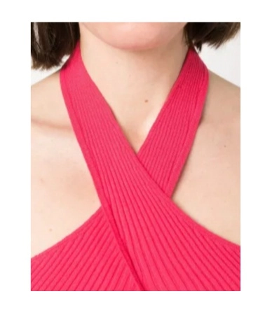 MSGM Ribbed-knit Crop Top