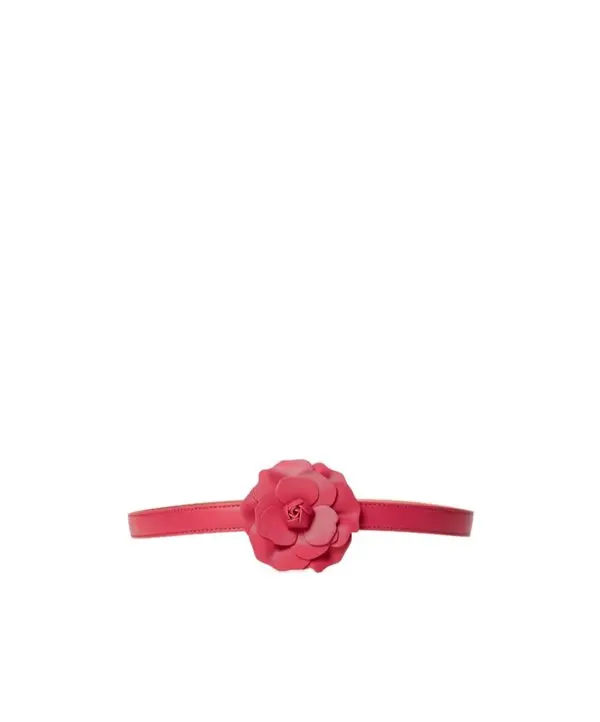 TWINSET Floral Applique Belt - Red