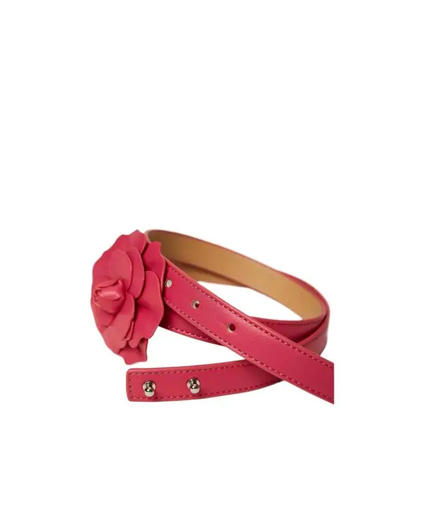 TWINSET Floral Applique Belt - Red