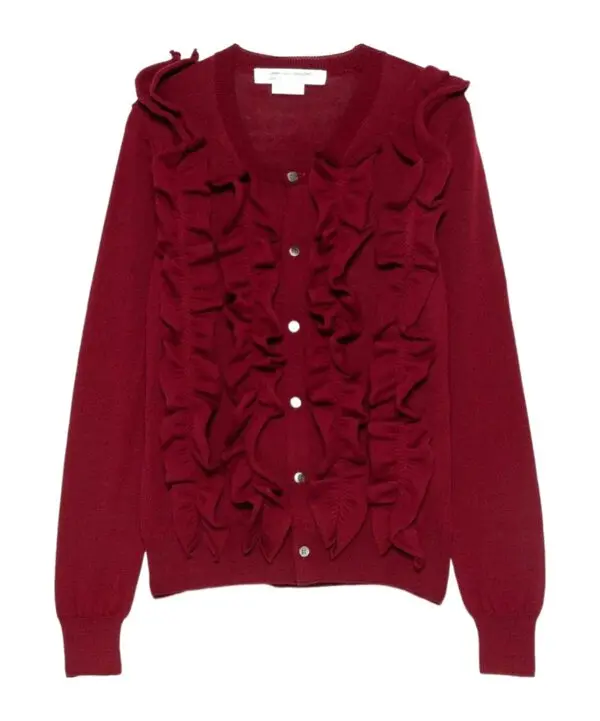 Comme Des Garçons Ruffled Cardigan