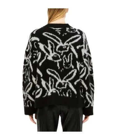 MSGM Rabbit-print Crew Neck Sweatshirt