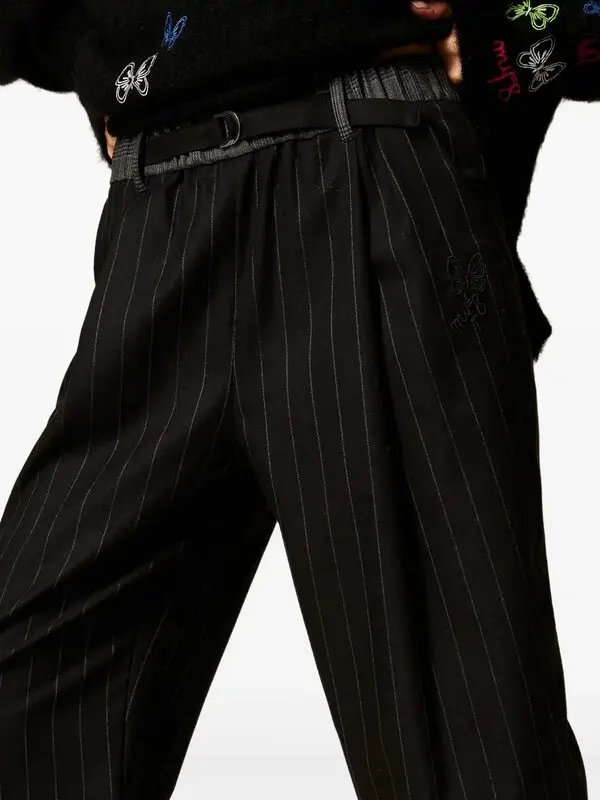 TWINSET Pinstripe Cuff-strap Trousers