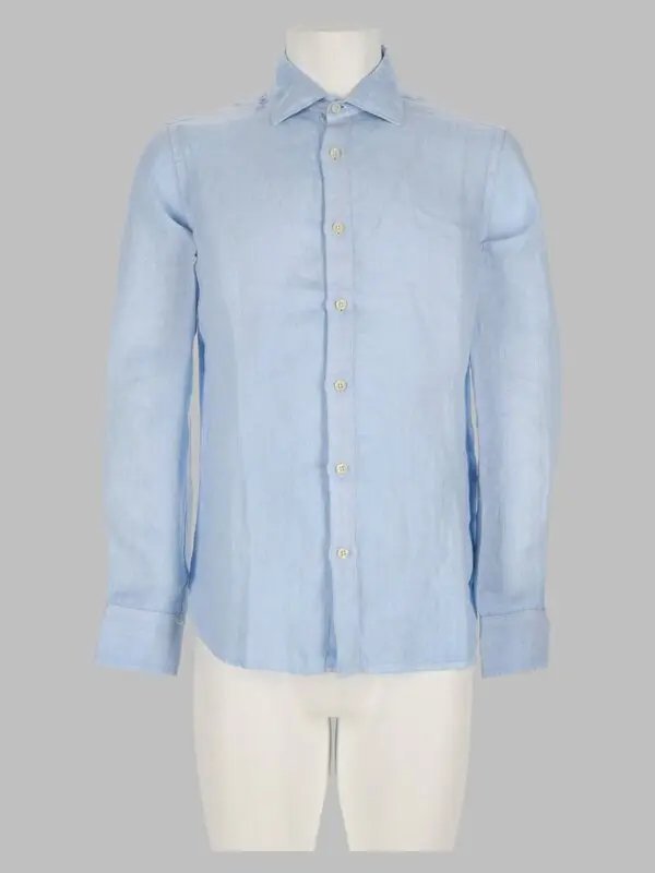 120% Lino 100% Linen Button-down Shirt