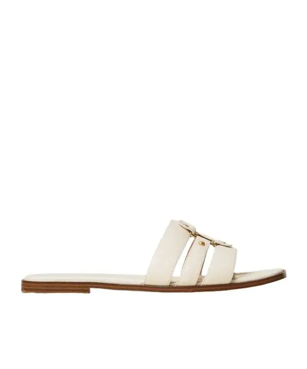 TWINSET Logo-detail Leather Sandals