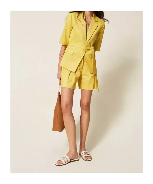 TWINSET Short-sleeved Belted Blazer