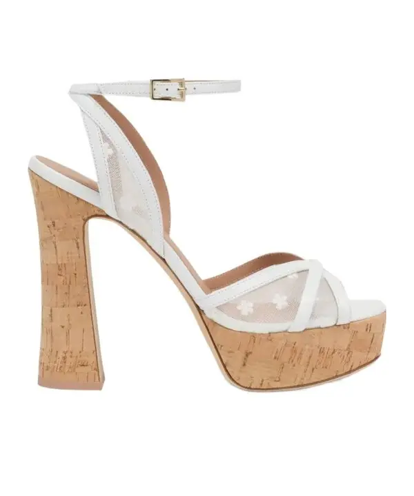 MALONE SOULIERS Sylvie Floral-embroidered Platform Sandals