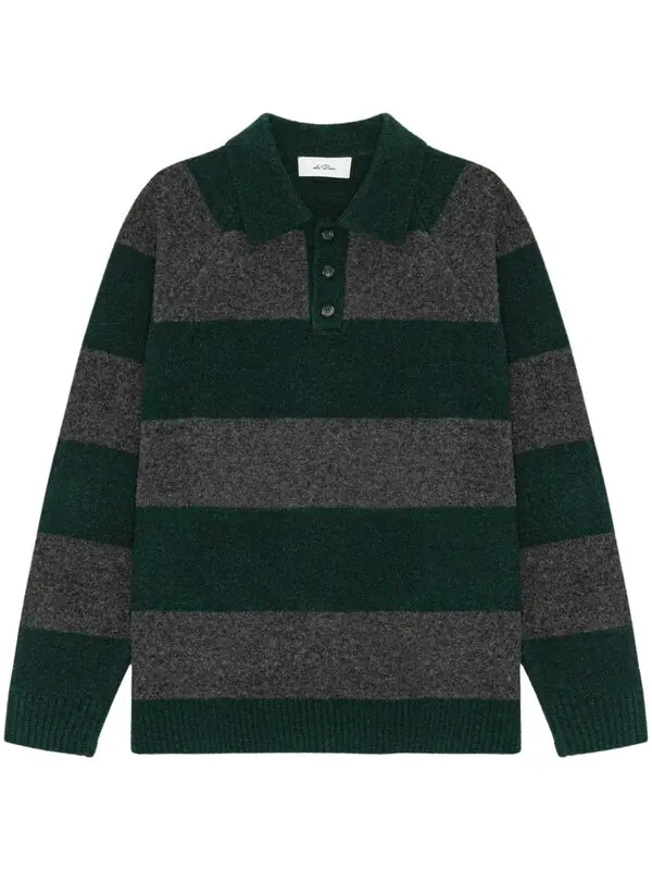 LES DEUX Blend Wool-feel Knit Sweater - Green