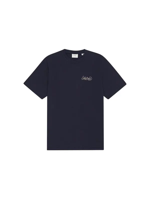 LES DEUX Organic Cotton T-shirt - Navy