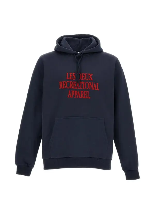 LES DEUX Organic Cotton Crewneck Pullover - Navy